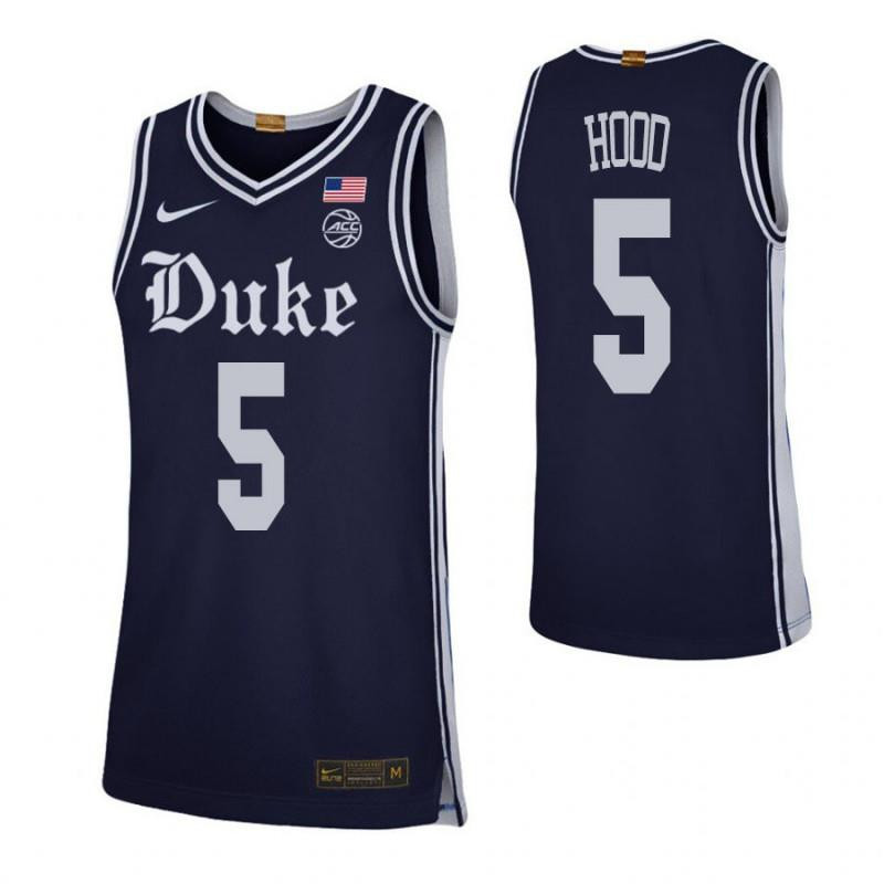 Rodney Hood 5 Elite Duke Blue Devils Basketball Jersey Navy - Bluefink