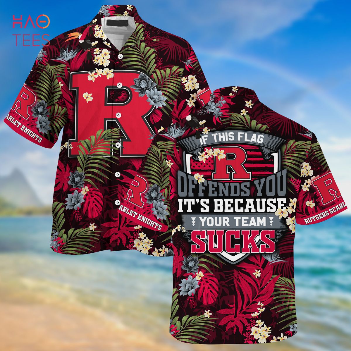 Rutgers Scarlet Knights Summer Hawaiian Shirts, With Tropical Patterns ...