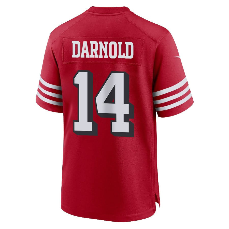Sam Darnold 14 San Francisco 49ers Men Alternate Game Jersey - Scarlet ...