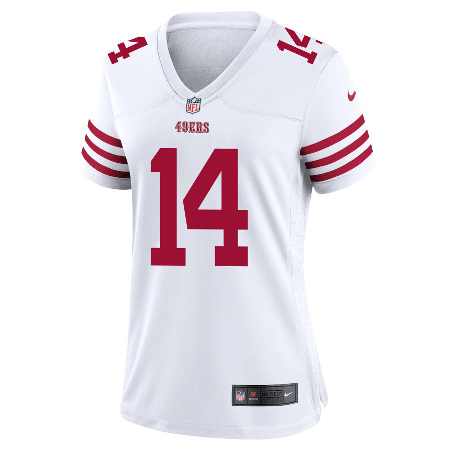 Sam Darnold 14 San Francisco 49ers Women Game Jersey - White - Bluefink
