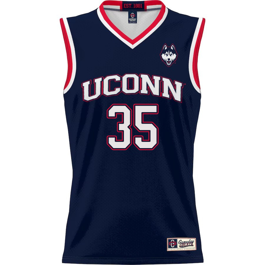 Samson Johnson 35 UConn Huskies Basketball Men Jersey - Navy - Bluefink