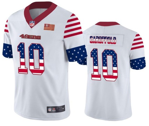 San Francisco 49ers 10 White Throwback Flag Jersey - Bluefink