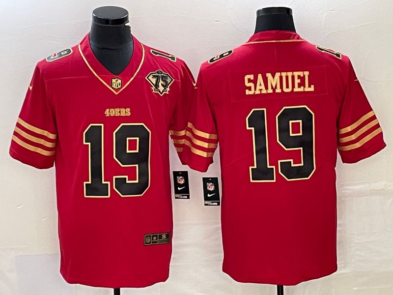 San Francisco 49ers #19 Deebo Samuel Jersey - Red - Bluefink
