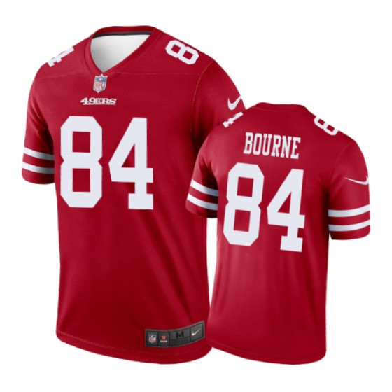 San Francisco 49ers #84 Kendrick Bourne Nike Color Rush Scarlet Jersey ...