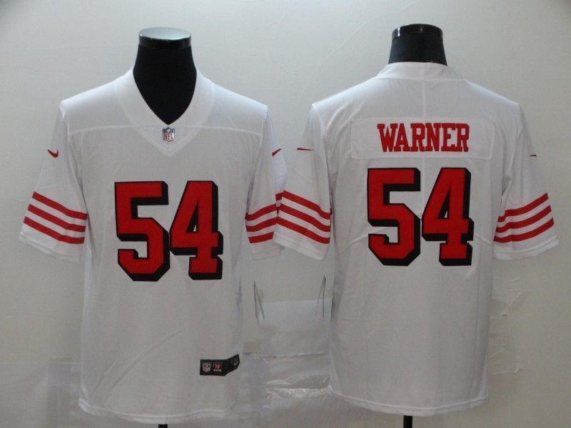 San Francisco 49ers Fred Warner #54 Nfl 2020 White Jersey - Bluefink