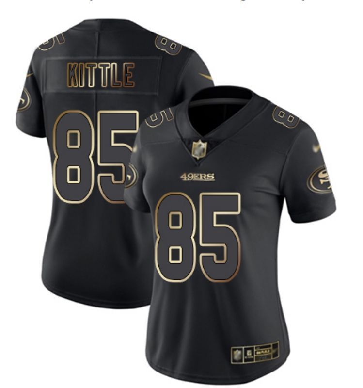 San Francisco 49ers George Kittle #85 Nfl 2020 Black Womens Jersey ...