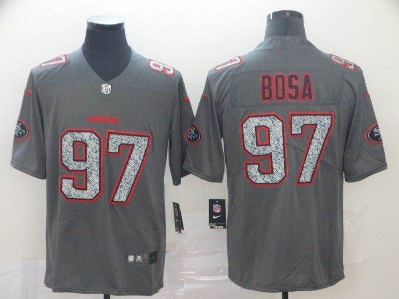 San Francisco 49ers Nick Bosa #97 2020 Nfl Grey Jersey Jersey - Bluefink