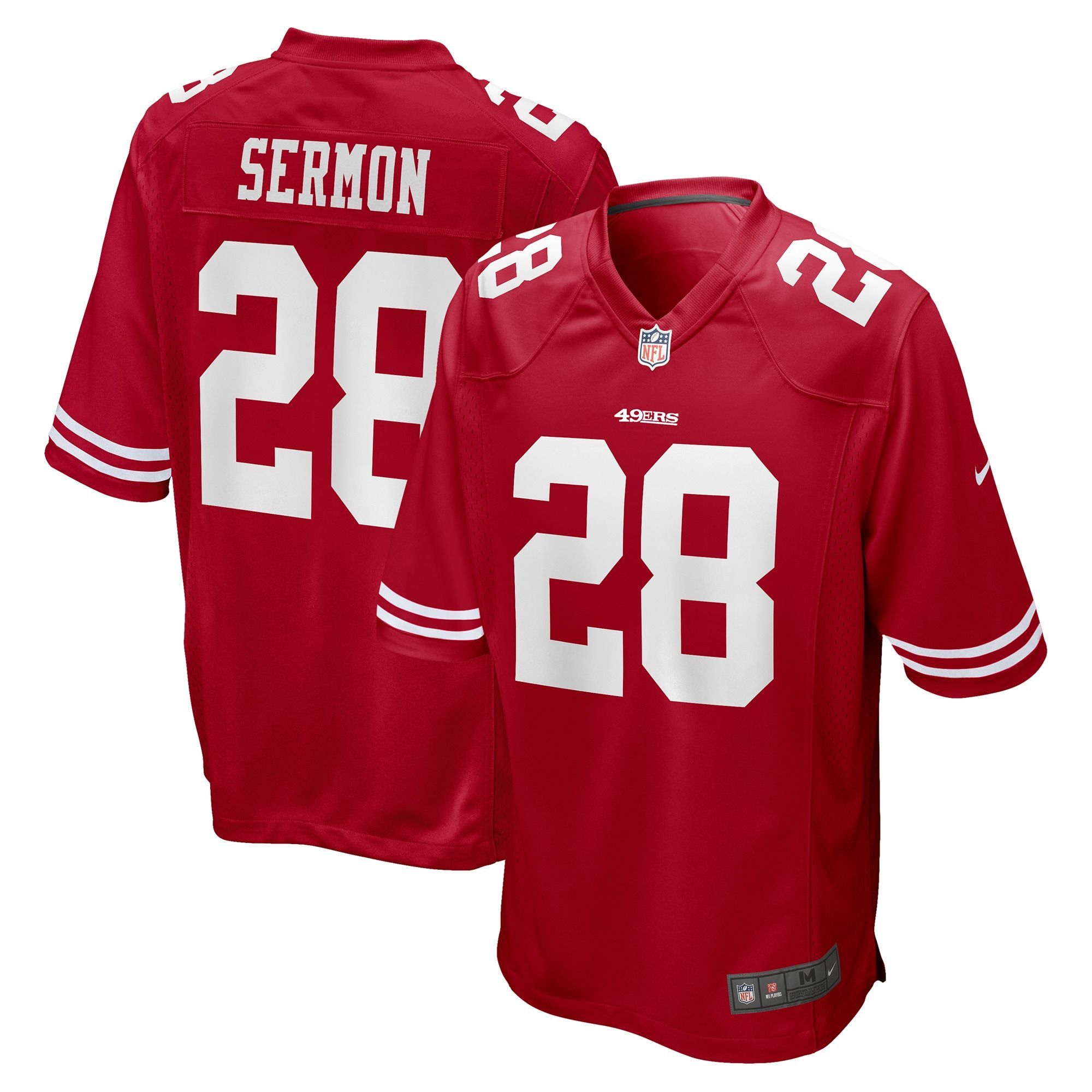 San Francisco 49ers Trey Sermon Scarlet 2021 Nfl Draft Pick Game Mens ...