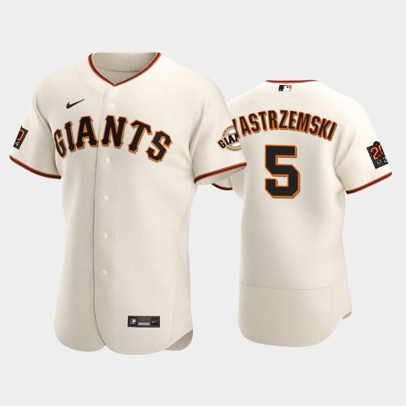 San Francisco Giants 5 Mike Yastrzemski Cream Home Jersey - Bluefink