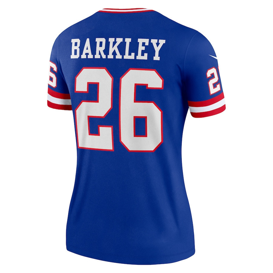 Saquon Barkley 26 New York Giants Women's Classic Player Legend Jersey ...