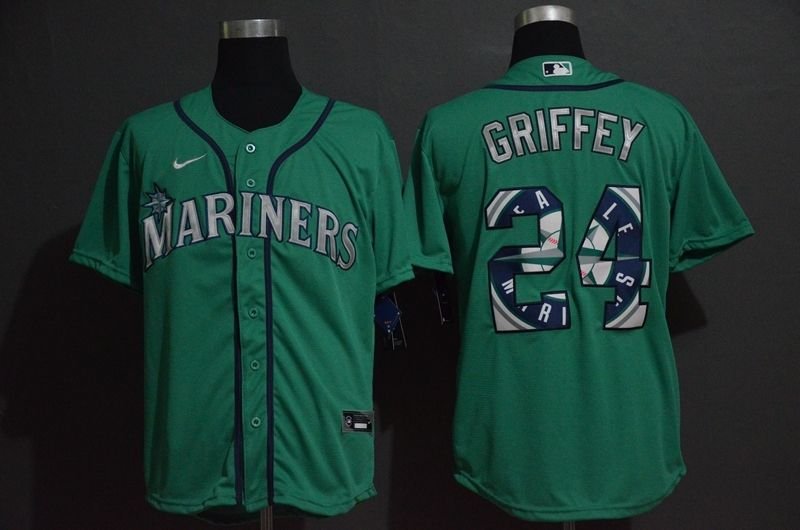 Seattle Mariners Ken Griffey Jr #24 2020 Mlb Green Jersey - Bluefink