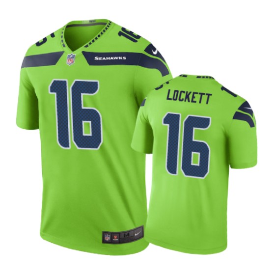Seattle Seahawks #16 Tyler Lockett Nike Color Rush Green Jersey - Bluefink