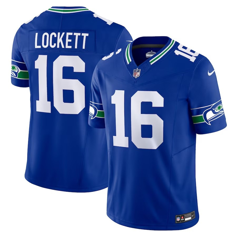 Seattle Seahawks #16 Tyler Lockett Throwback Vapor Fuse Limited Jersey ...