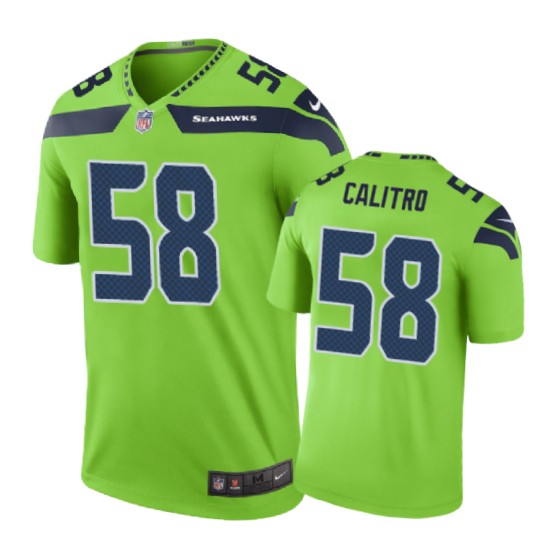 Seattle Seahawks #58 Austin Calitro Nike Color Rush Green Jersey - Bluefink