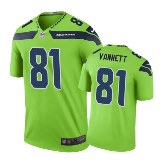 Seattle Seahawks #81 Nick Vannett Nike Color Rush Green Jersey - Bluefink