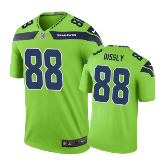 Seattle Seahawks #88 Will Dissly Nike Color Rush Green Jersey - Bluefink