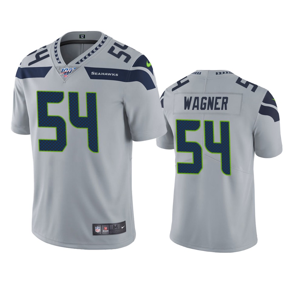 Seattle Seahawks Bobby Wagner Gray 100th Season Vapor Limited Jersey ...