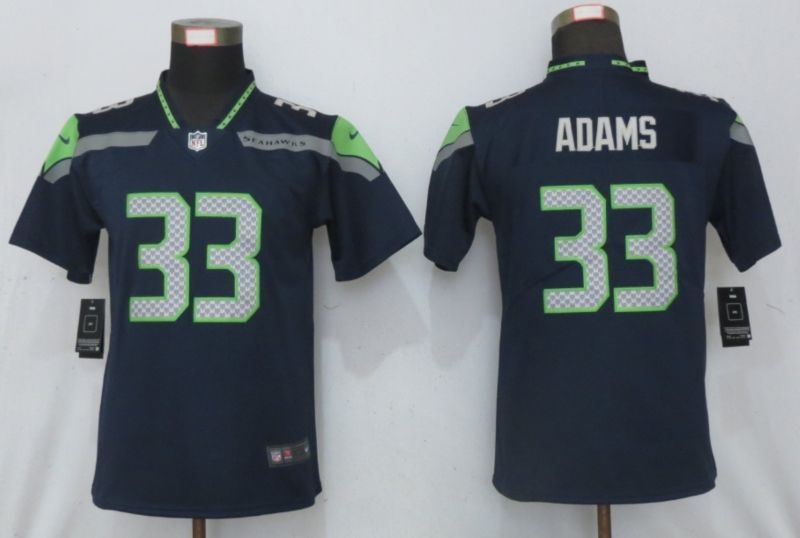 Seattle Seahawks Jamal Adams #33 Nfl 2020 Navy Blue Jersey - Bluefink