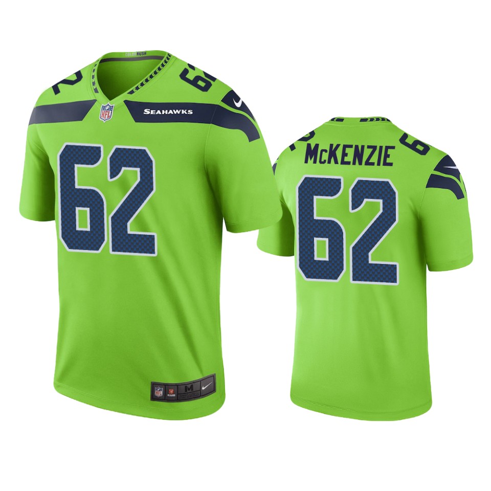 Seattle Seahawks Kahlil Mckenzie Green Color Rush Legend Jersey - Bluefink