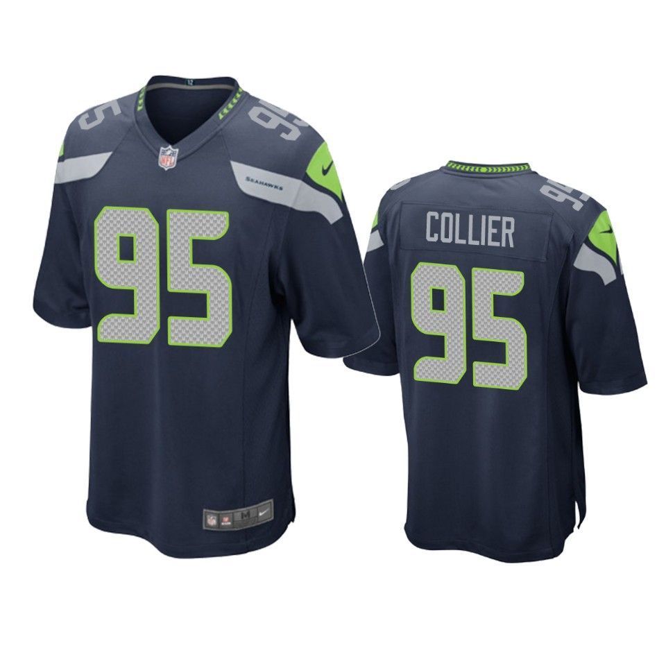Seattle Seahawks L.j. Collier 2019 Nfl Draft Navy Game Jersey - Bluefink