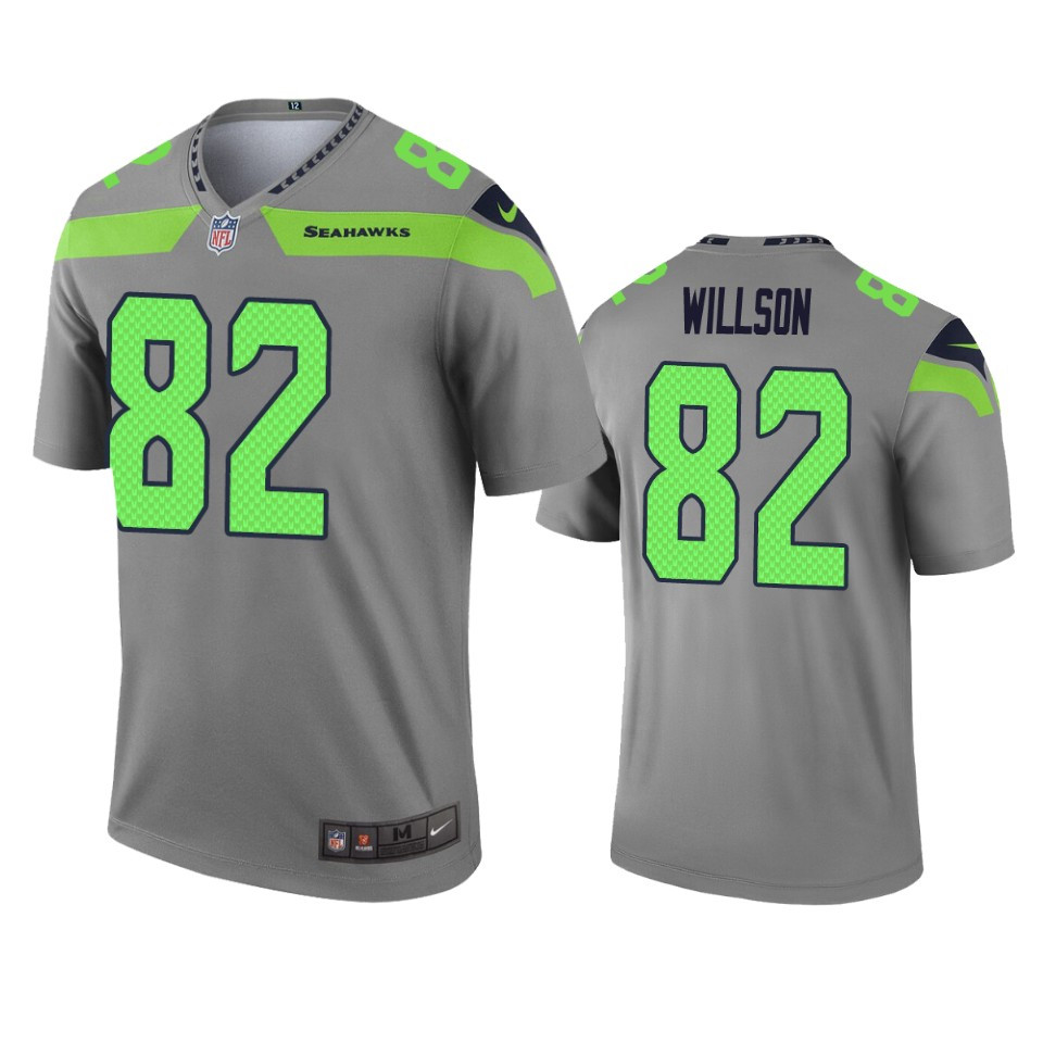 Seattle Seahawks Luke Willson Gray Inverted Legend Jersey - Bluefink