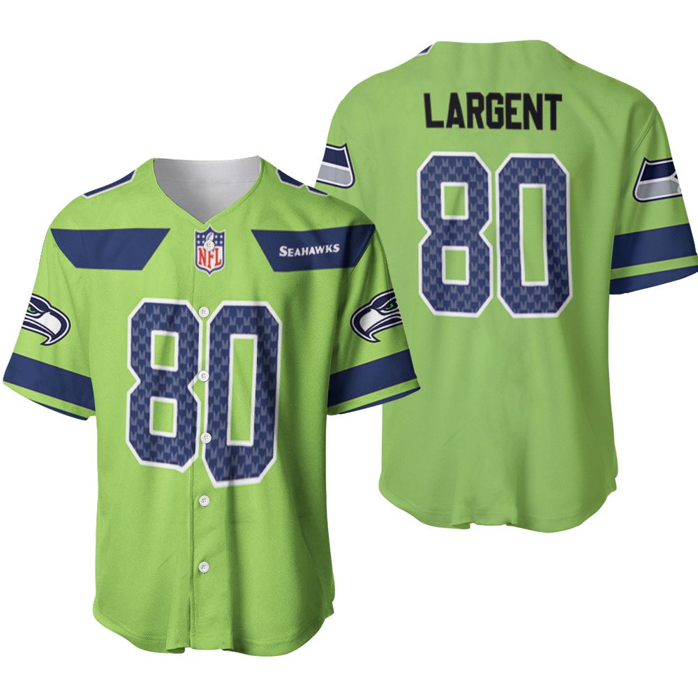 Seattle Seahawks Steve Largent #80 Nfl American Football Green Color ...
