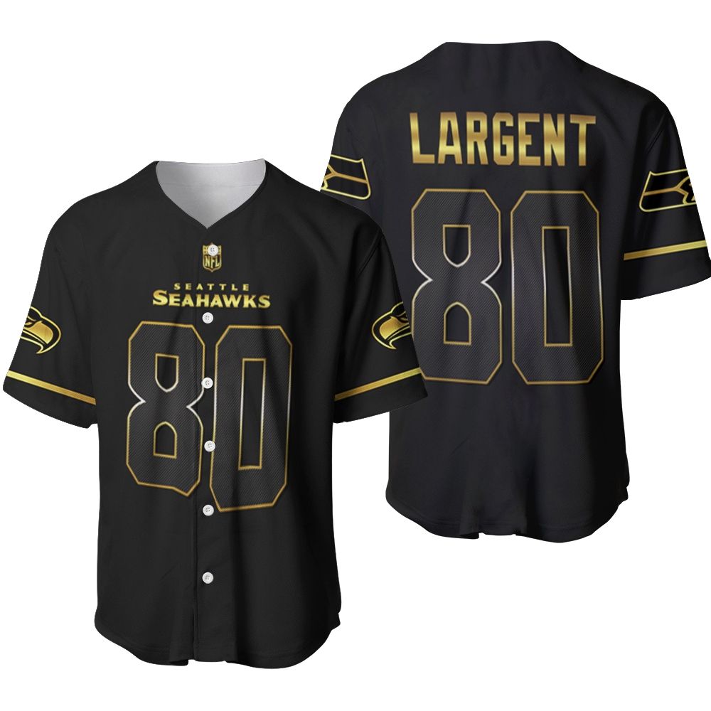 Seattle Seahawks Steve Largent #80 Nfl American Football Team Black ...