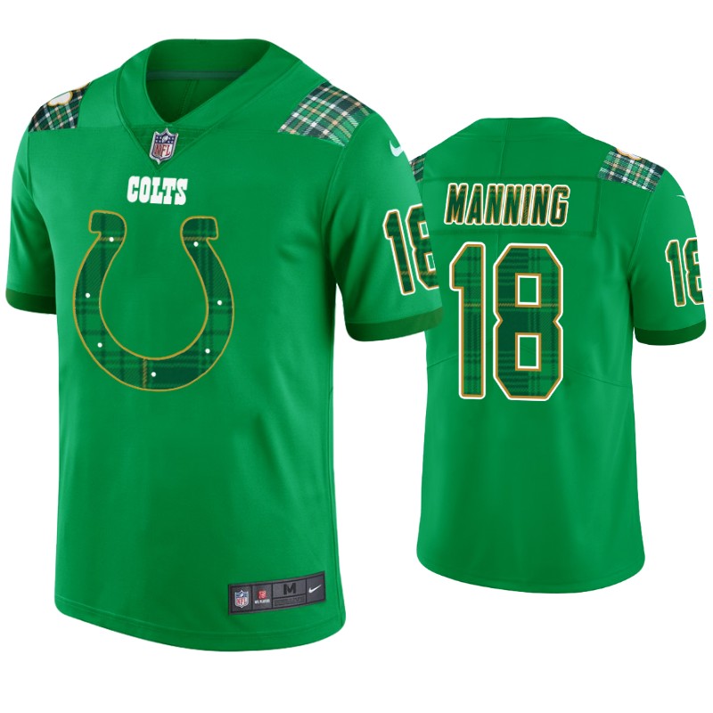 St. Patricks Day Indianapolis Colts #18 Peyton Manning Jersey Kelly ...