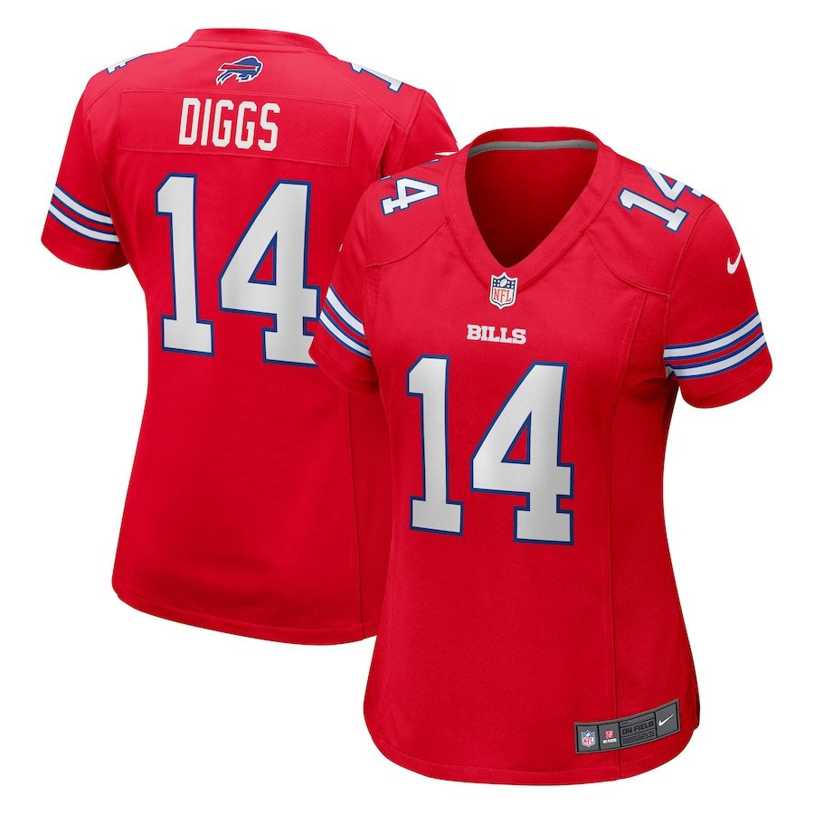 Stefon Diggs 14 Buffalo Bills Women's Alternate Game Jersey - Red ...