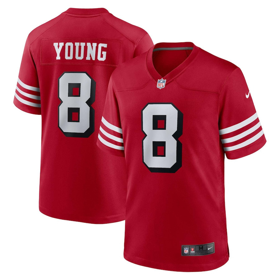 Steve Young 8 San Francisco 49ers Retired Alternate Game Jersey ...