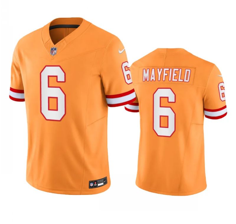 Tampa Bay Buccaneers #6 Baker Mayfield Orange Throwback Limited ...