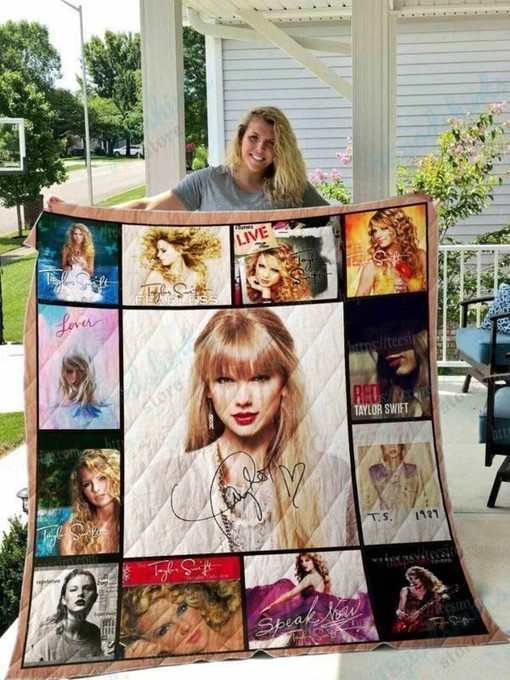 Taylor Swift Quilt Blanket for Swfities Fans - Bluefink