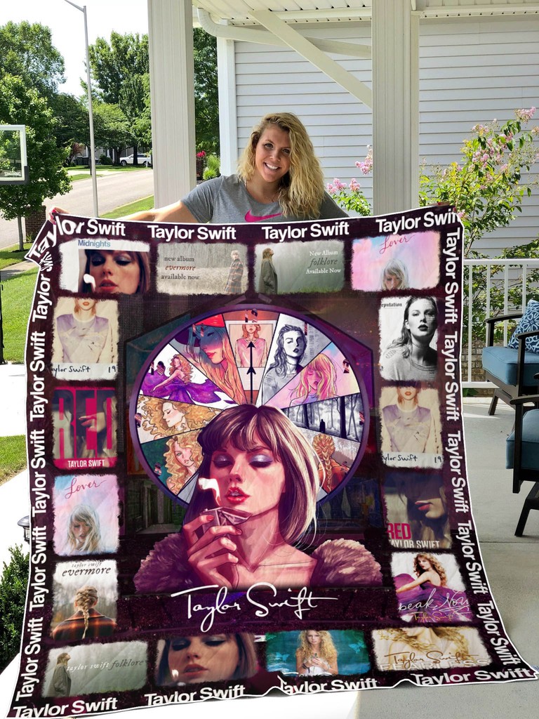Taylor Swift The Eras Tour Sherpa Fleece Blanket & Quilt Ver 4 - Bluefink