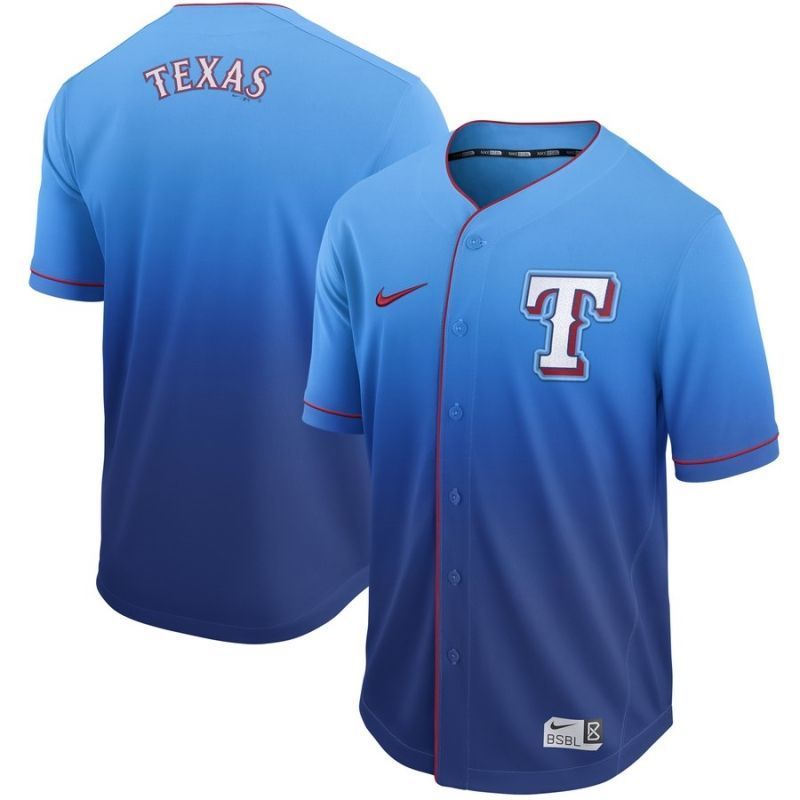 Texas Rangers 2020 Mlb Gradient Blue Jersey - Bluefink