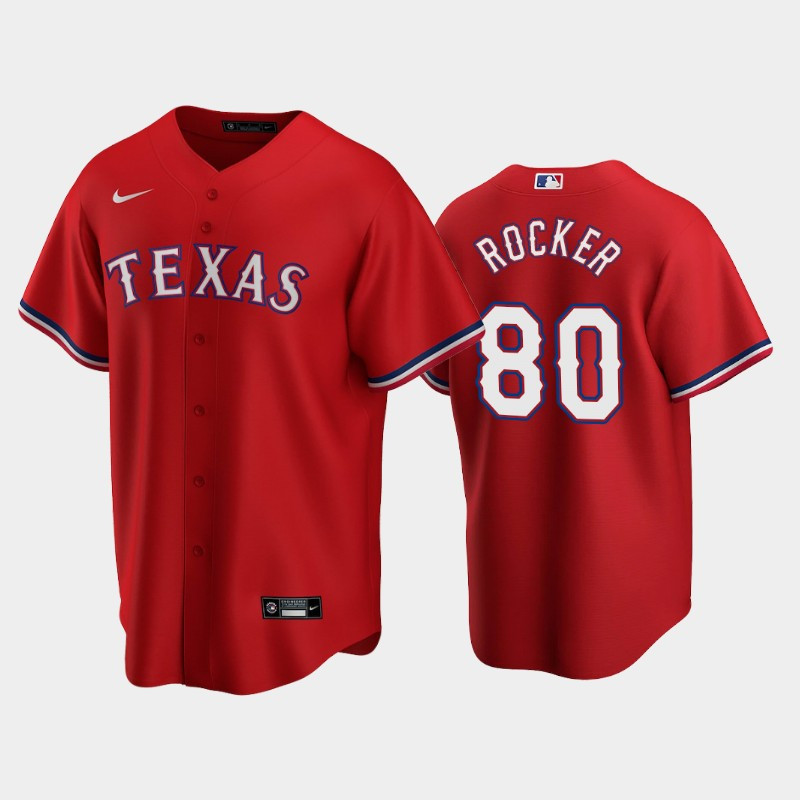 Texas Rangers Kumar Rocker 80 2022-23 Draft Red Alternate Jersey - Bluefink