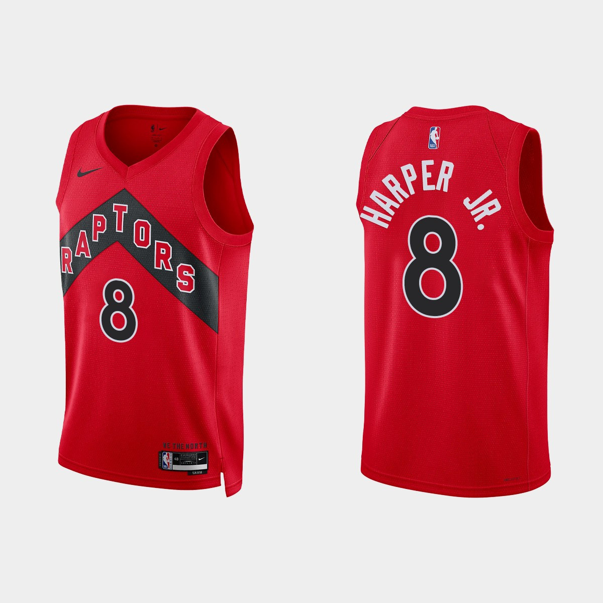 Toronto Raptors 8 Ron Harper Jr. 2022-23 Icon Edition Red Men Jersey ...