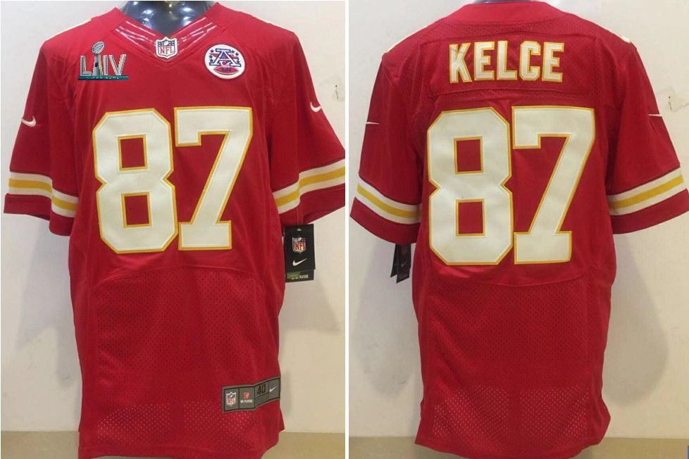 Travis Kelce #87 Kansas City Chiefs 2020 Nfl Red Jersey Jersey - Bluefink