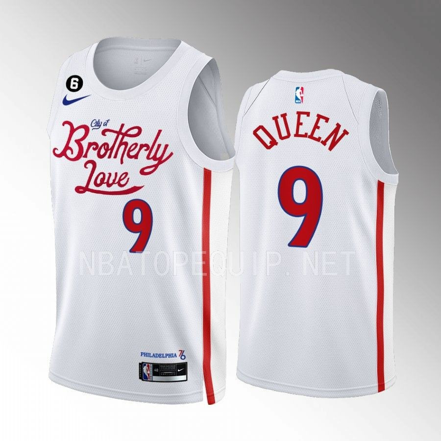 Trevelin Queen 9 2022-23 Philadelphia 76ers White City Edition Men ...