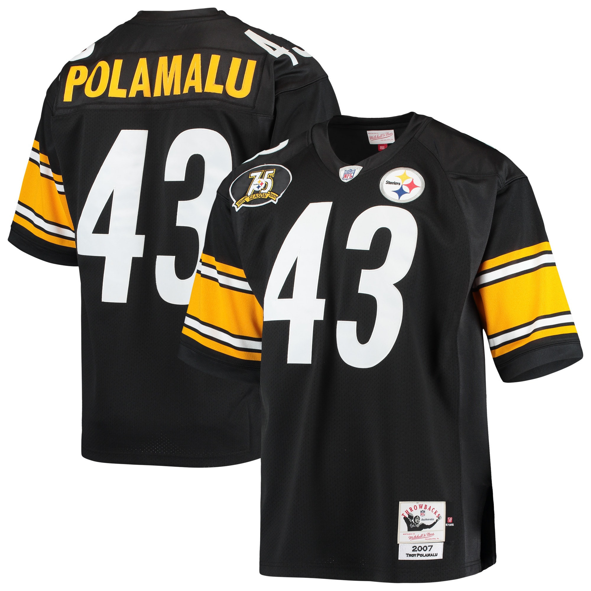 Troy Polamalu Pittsburgh Steelers Mitchell & Ness 2007 Authentic ...