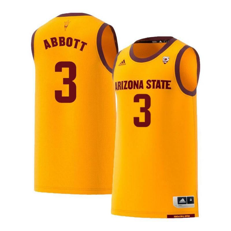 Ty Abbott 3 Arizona State Sun Devils Retro Basketball Men Jersey ...