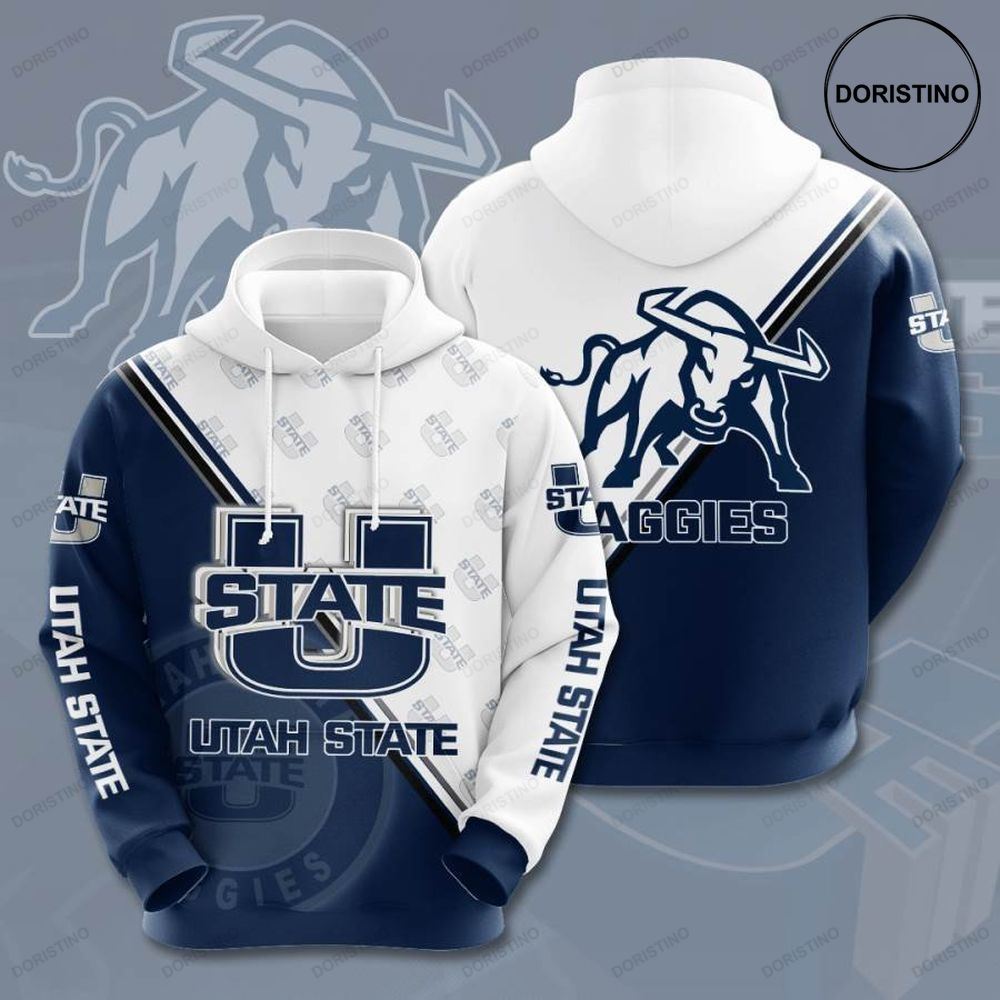 Utah State Aggies Awesome 3D Hoodie - Bluefink