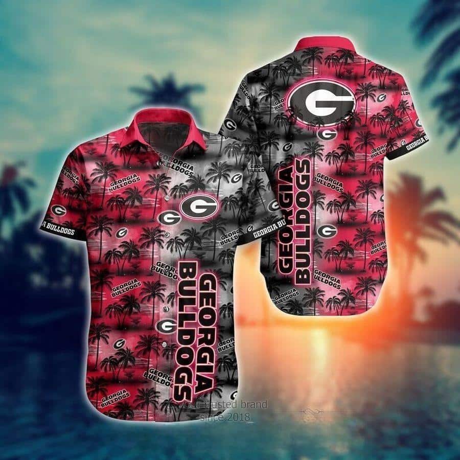 Vintage Georgia Bulldogs Uga Hawaiian Shirt Gift for Beach Lovers ...