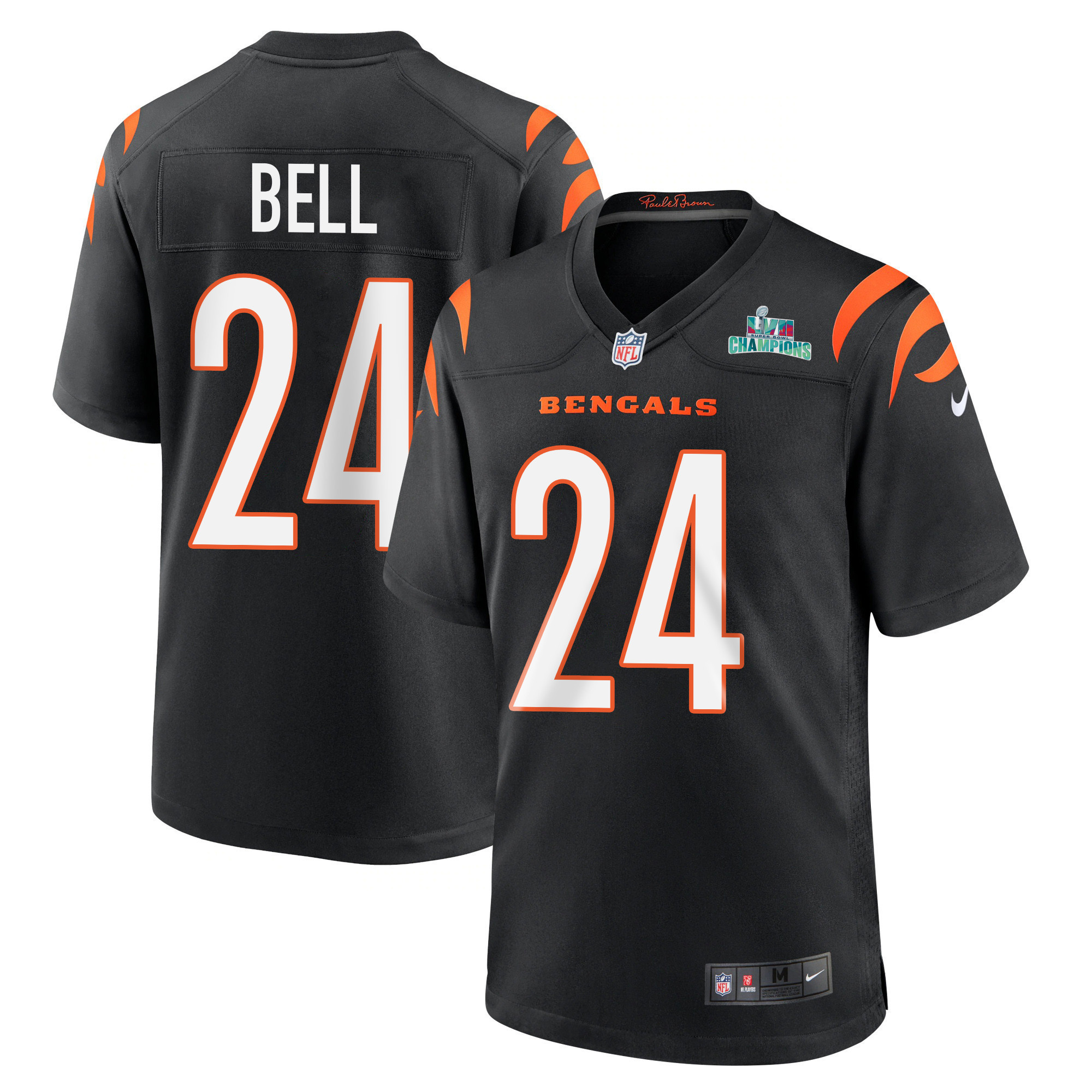 Vonn Bell 24 Cincinnati Bengals Super Bowl LVII Champions Men Game ...