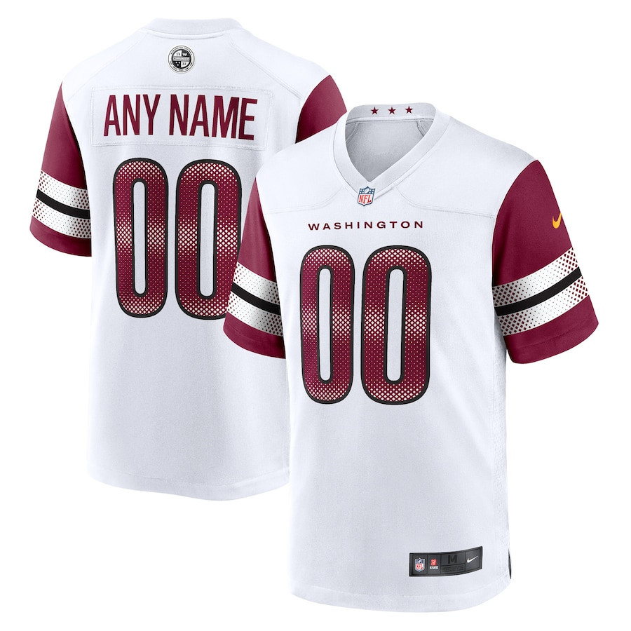 Washington Commanders Game Custom 00 Player Jersey - White - Bluefink