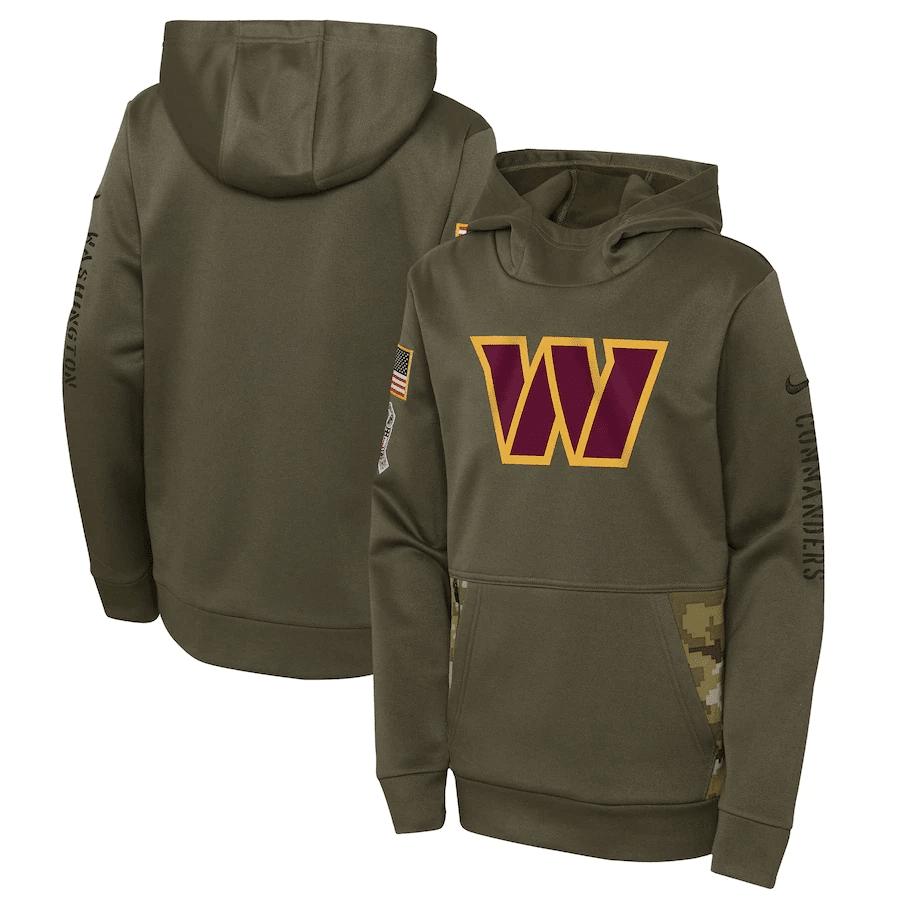 Washington Commanders Youth 2022 Salute To Service Performance Pullover ...