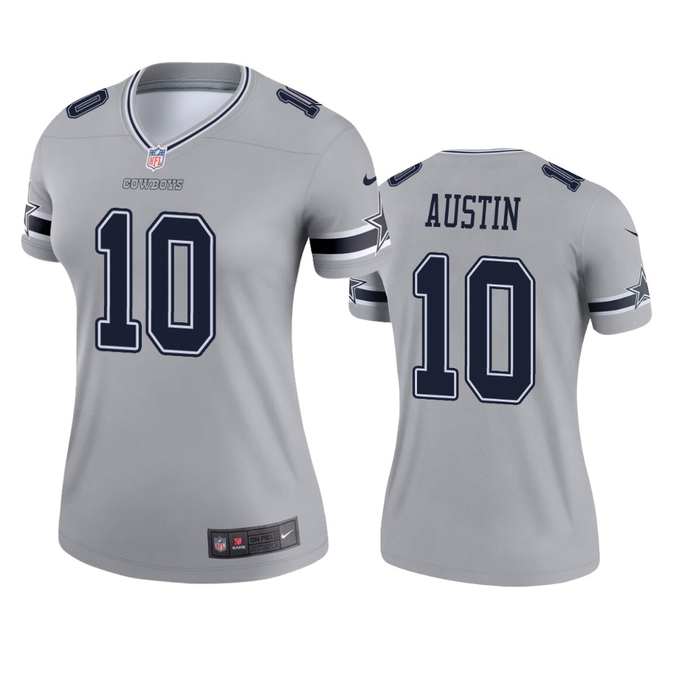 Womens Dallas Cowboys Tavon Austin Silver Inverted Legend Jersey - Bluefink