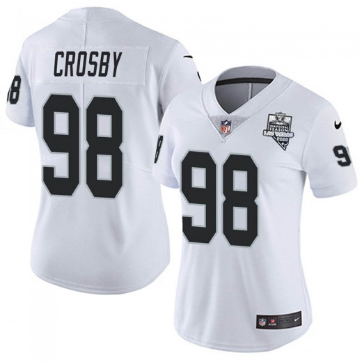 Womens Las Vegas Raiders #98 Maxx Crosby White 2020 Inaugural Season ...