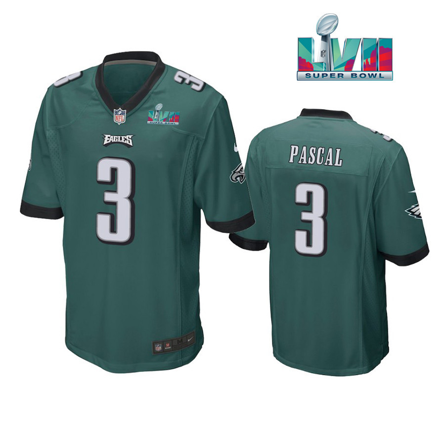 Zach Pascal 3 Philadelphia Eagles Super Bowl LVII Game Player Men ...