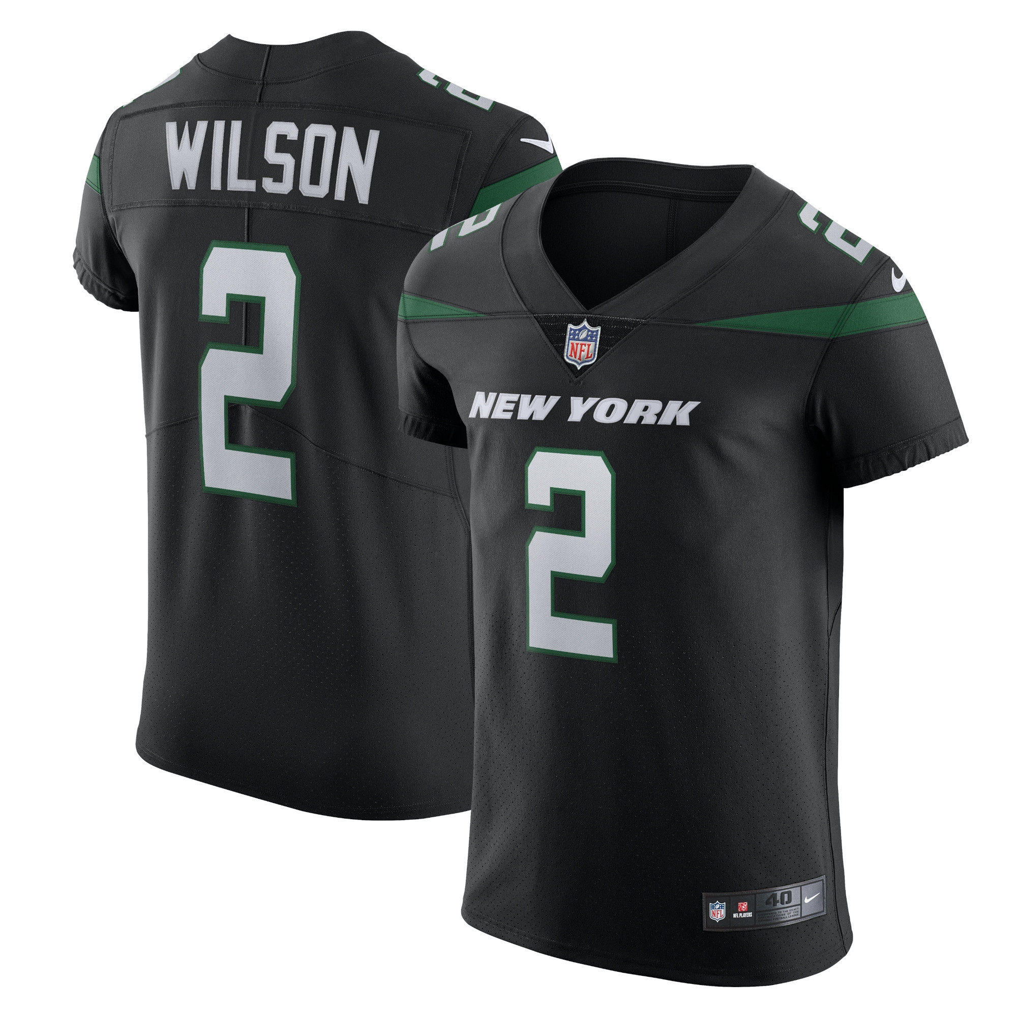 Zach Wilson New York Jets Vapor Elite Jersey - Stealth Black Nfl - Bluefink