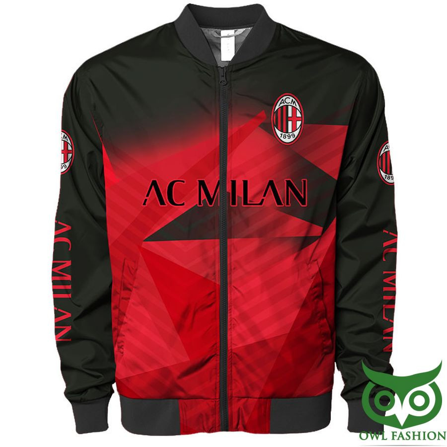 AC Milan Black Red Hawaiian Bomber Jacket - Bluefink